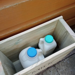 Wall Mounted Wood Milk Box. Porch Milk Storage Box. Milk - Etsy