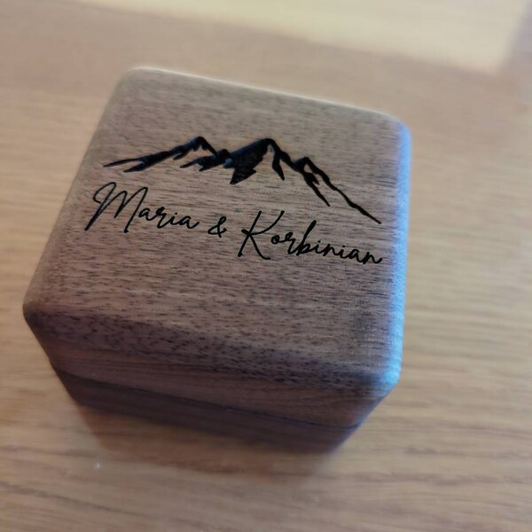 Heart Shape Wood Ring Box,custom Wedding Ring Box,proposal Ring Box ...