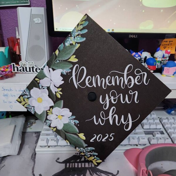 Teacher Custom Graduation Cap Topper - Custom Quote - Hand Lettered ...