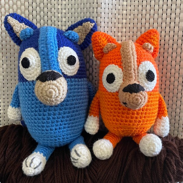 Blue Heeler Crochet Pattern - Bluey Crochet Pattern - Etsy