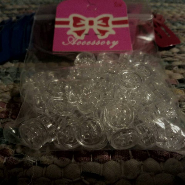 30 Pcs Transparent Clear White Mini Hair Snap Claw Clips for Hair ...