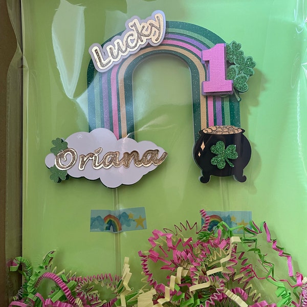 Lucky One First Birthday Cake Topper, St. Patrick's Day Cake Topper ...