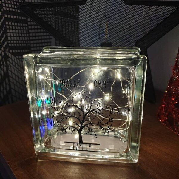 Heart Light up Glass Block - Etsy