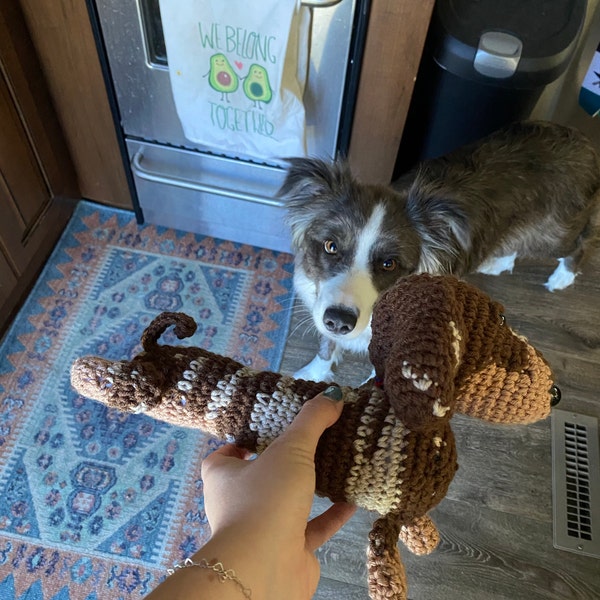 Dapple Dachshund Dog Amigurumi Crochet Pattern, PDF File Format ...