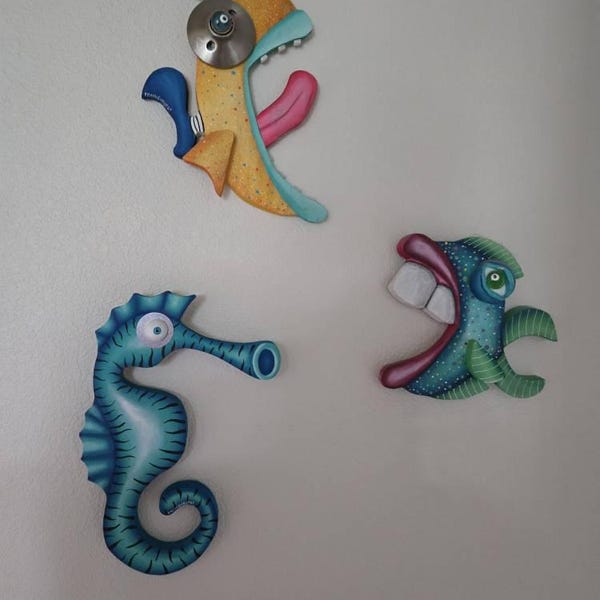 Kurt Angler. Funky Fish Art, Blue Fish Art, Teeth Art, Beach House Art ...