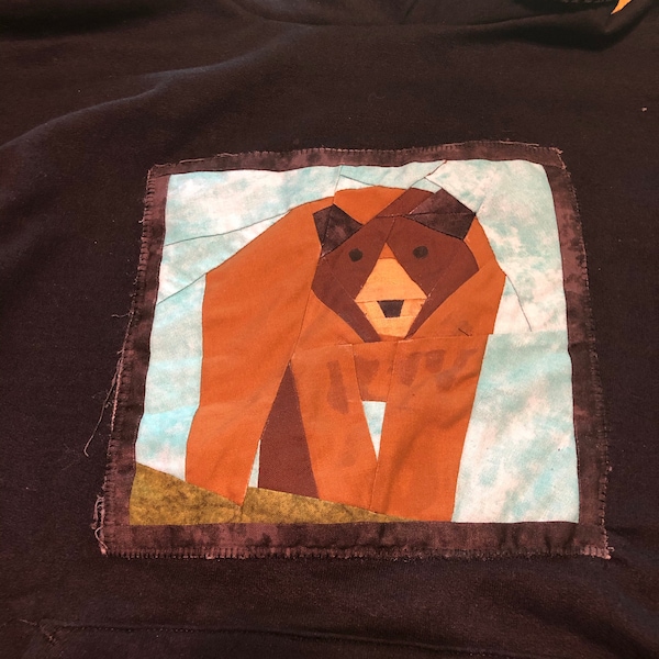 Bear Paper Pieced Block Pattern in PDF - Etsy