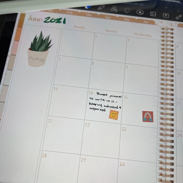 Undated Life Digital Planner Undated Boho Digital Planner Goodnotes ...