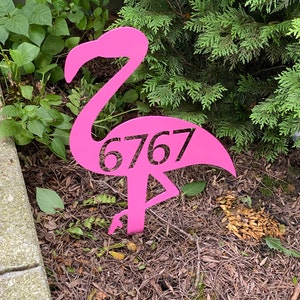 Flamingo Custom Address Sign, Metal Sign, Beach Sign, Beach Address ...