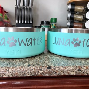 Personalized Dog Bowl Decal // Personalized Cat Bowl Decal // Dog Name ...