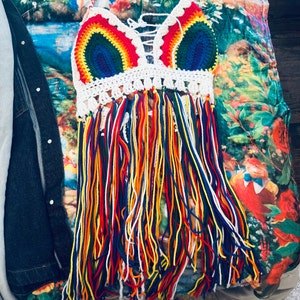 In Your Pride Colors Crochet Halter Top LGBT, Pansexual, Asexual ...