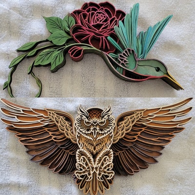 Layered Sea Turtle Laser Cut 3D File SVG Instant Download Vector ...