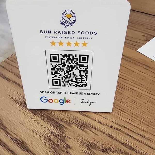 Google Review QR Code Sign and NFC Stand Acrylic Get More Positive ...