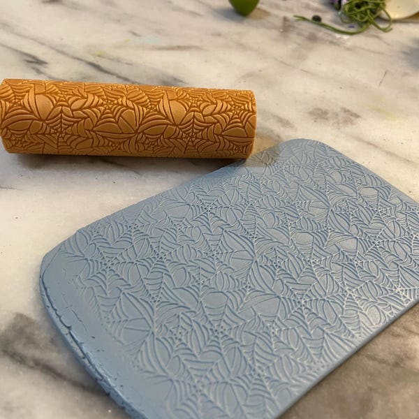 BRUSHED METAL and WOOD Texture Roller // Polymer Clay Texture Roller ...