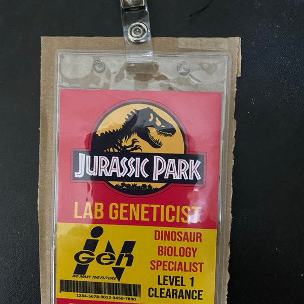 Jurassic Park - Clip-on Ingen ID Photo Pass Badge Set Prop Collection ...