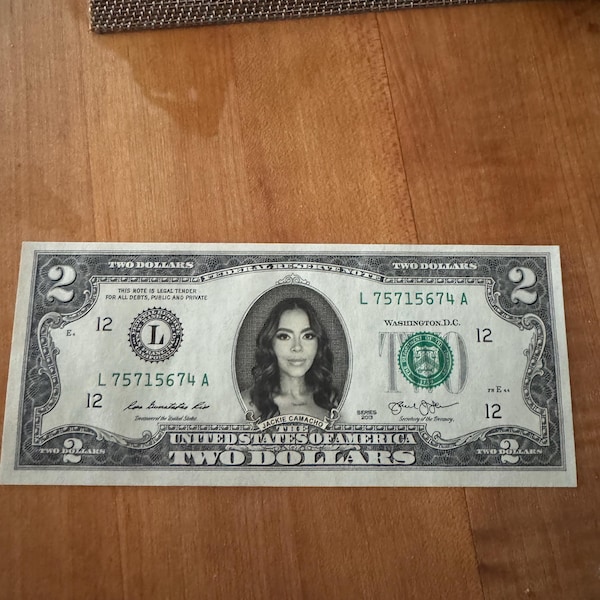 Personalized Collectable 2 Dollar Bill, Your Picture on 2 Dollars Bill ...