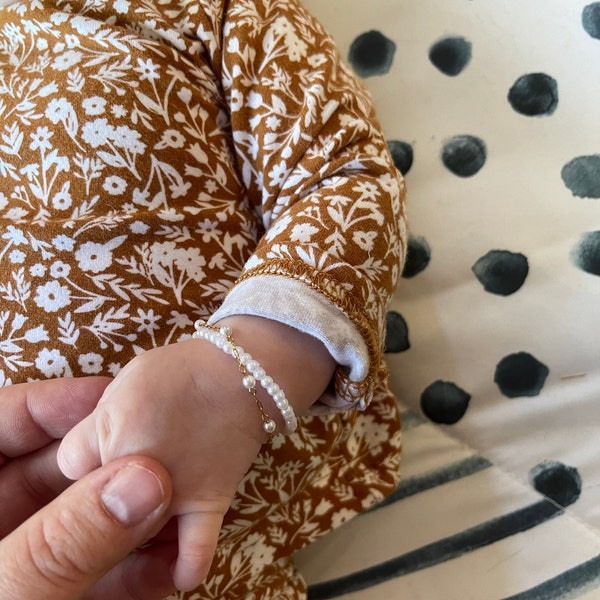 Pearl Baby Bracelet-baby Bracelet Girl-pearl Chain Bracelet-baby ...