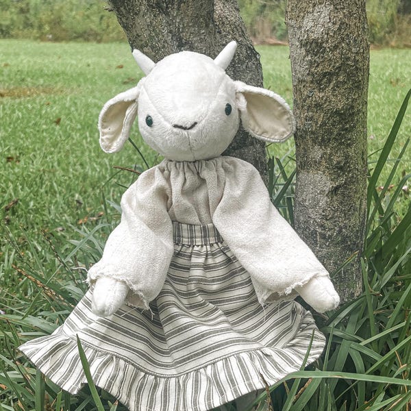 Goat Doll Sewing Pattern With Dress, Skirt, and Apron Patterns PDF - Etsy