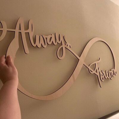 Always and Forever Wood Sign, Infinity Wooden Sign, Infinity Sign ...