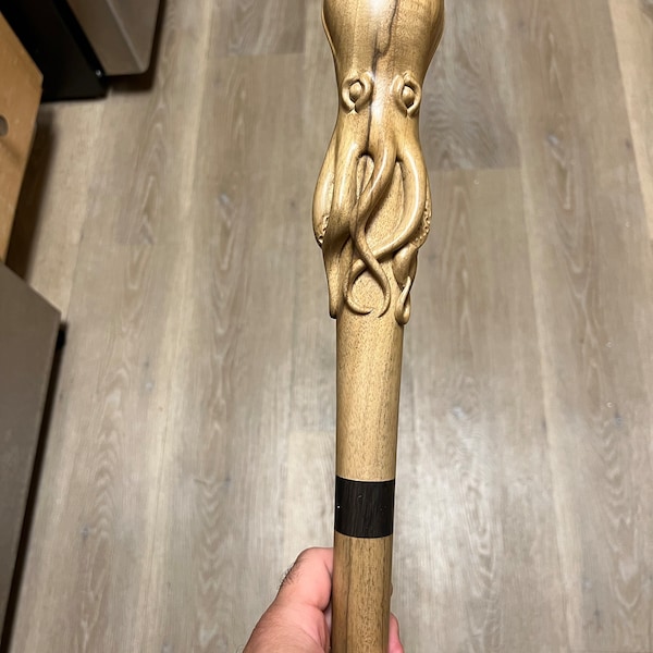 Octopus Walking Stick Cane Handmade Wooden Stick,octopus Decor, Unique ...