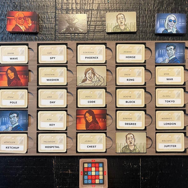 Code Names Card Organizer: Three Layer Card Holder for Family Game ...