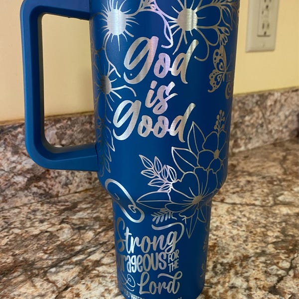 Bible Verses Engraved Tumbler Cup Holder Friendly Travel Mug Vacuum ...