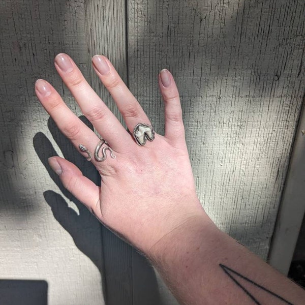 Coyote Bone Handmade Sterling Silver Ring - Etsy