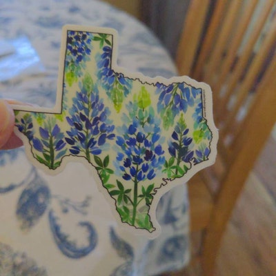 Virginia State Floral Watercolor Map Design Sticker. Vinyl - Etsy