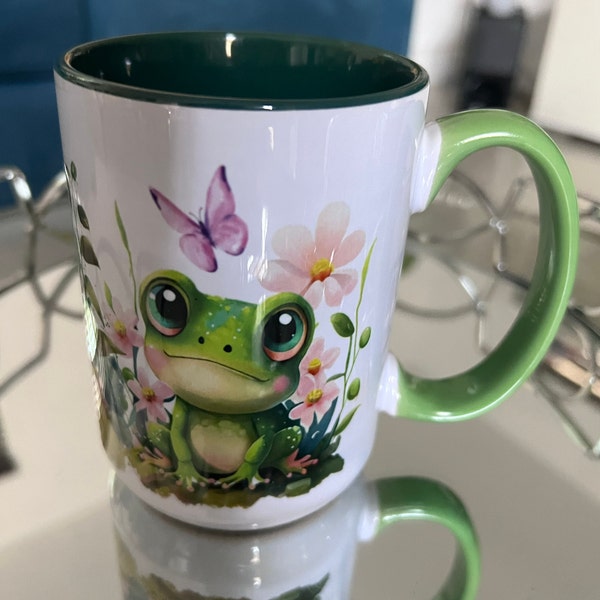 11oz Cute Frog Mug Wrap | Template | Sublimation | Mug Press | Digital ...