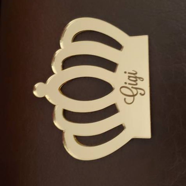Laser Cut Engraved Crown Name Tags - Tiara Names - Acrylic Names ...