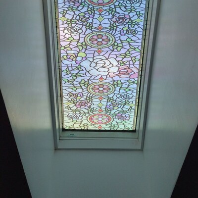 Custom Size Window Film Privacy Green Leaves Window Stickers Stained ...