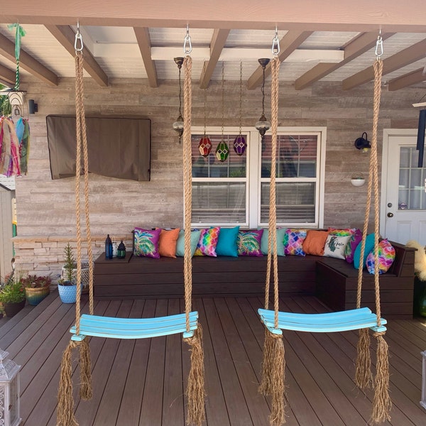 Wildflower Wine Barrel Rope Swing - Etsy