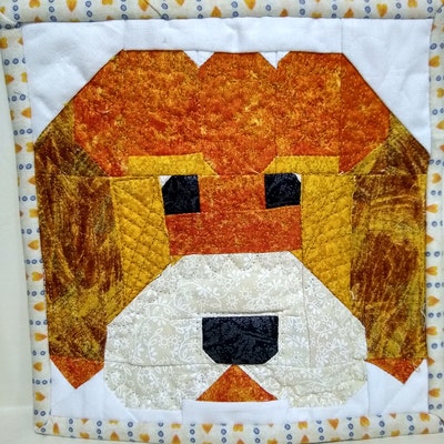Goldendoodle Labradoodle Dog Puppy Quilt Block PDF Pattern includes ...
