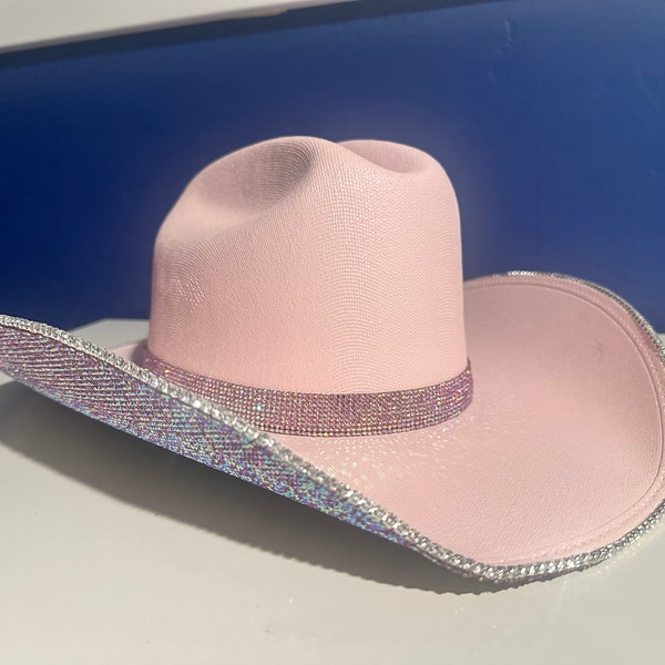 Watermelon Cowgirl Hat, Pool Party Hat, Music Festival, Pink and Green ...