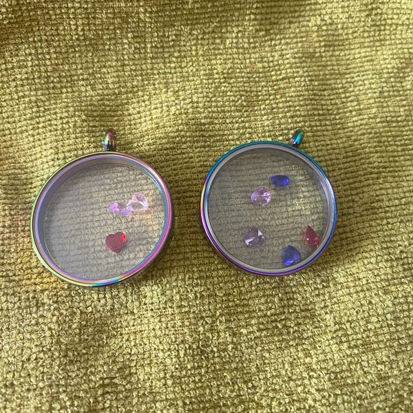 Magnetic Heart Shaped Glass Memory Locket Keychain, 35mm X 35mm ...