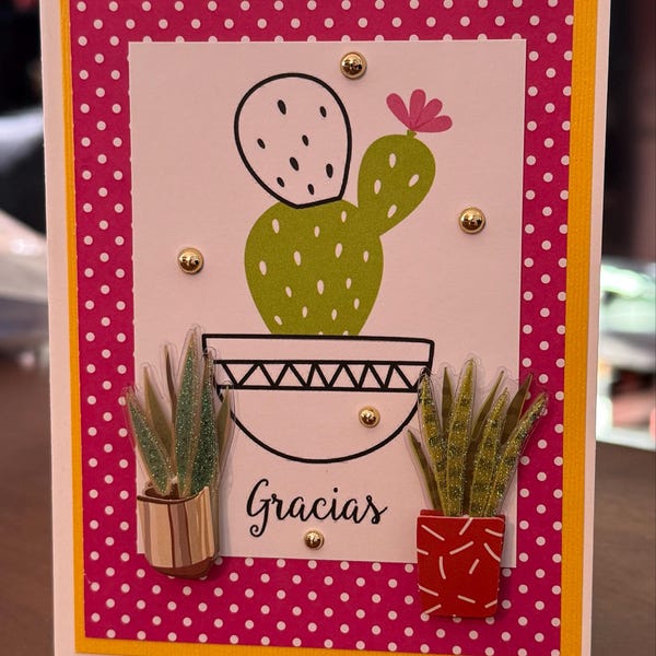 Thank You Card Making Kit for Adults With Pink Hydrangea Scrapbook ...