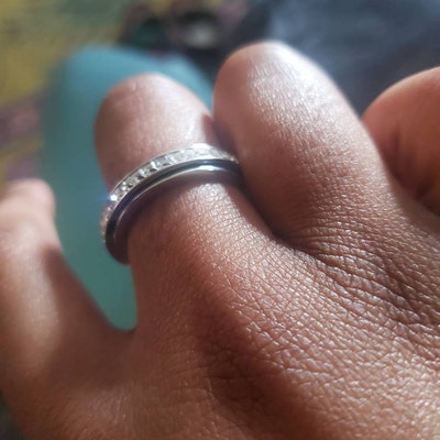 Lens Spinner Ring Moving Worry Ring, Rotating Ring for Anxiety and ...