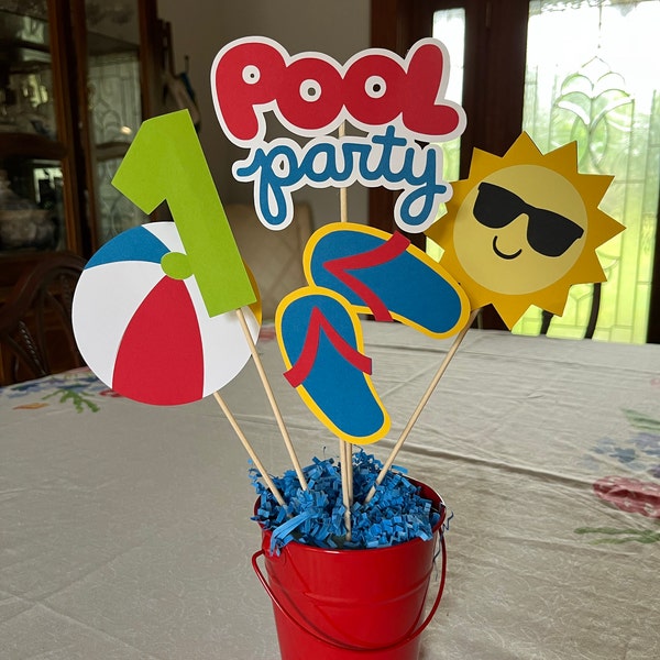 Pool Party Centerpiece, Pool Party Decorations, Pool Party Decor ...