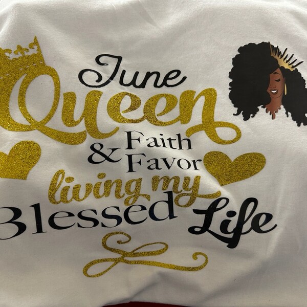 June Queen Svg, June Birthday Queen SVG, June Birthday SVG, Faith and ...