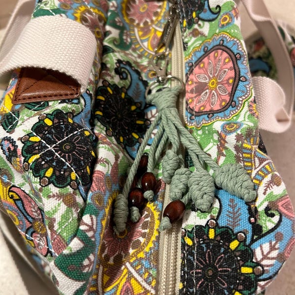 Beaded Macrame Leaf Keychain/end Knot Keychain/keychain/gift Idea/key ...