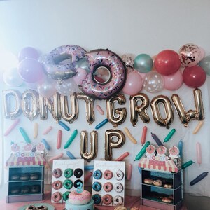 Donut Grow Up Party Donut Balloons Donut Balloon Garland Kit | Etsy