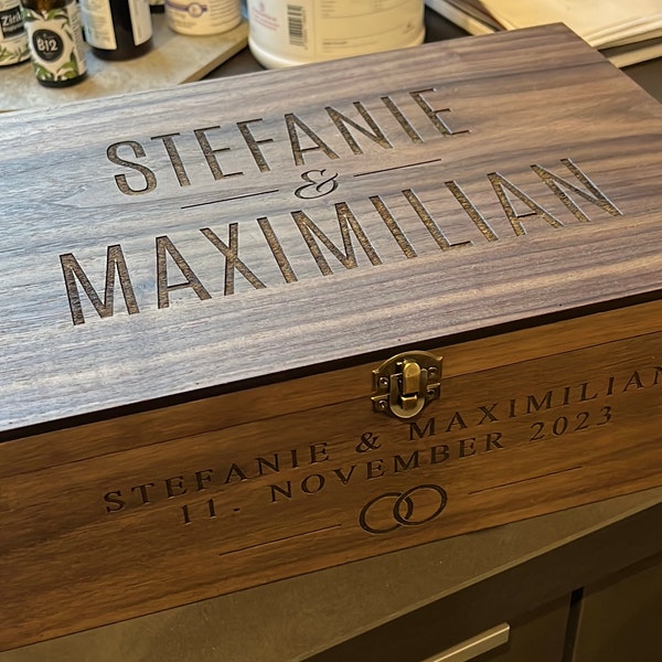 Personalized Wooden, Memory, Keepsake Storage Gift Box - Valentines ...