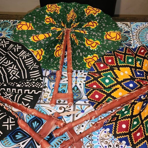 Handheld African Folding Fan - Etsy