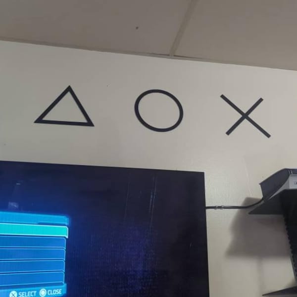 Playstation Symbols Wood Wall Art – Gamer Room Decor, Wooden PS Sign ...