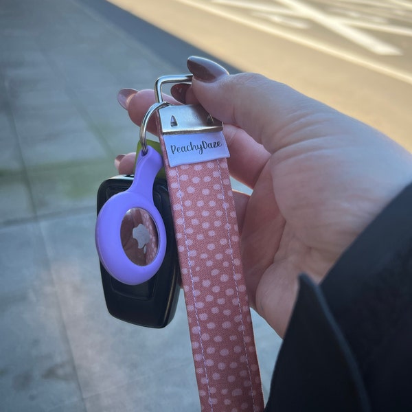 Floral Keychain Wristlets, Neutral Key Fobs, Wristlet for Keys, Key ...