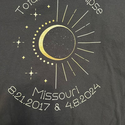 Custom Total Solar Eclipse Shirt Path of Totality Shirt Countdown to ...