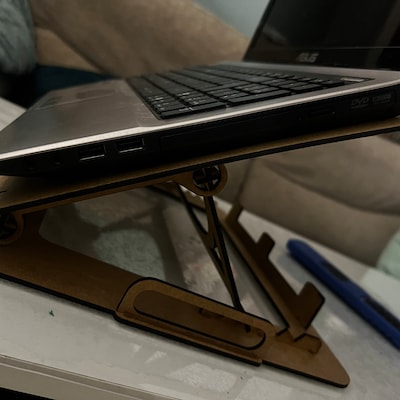 Laser Cut Laptop Stand Adjustable Tilt Height Large Honeycomb ...