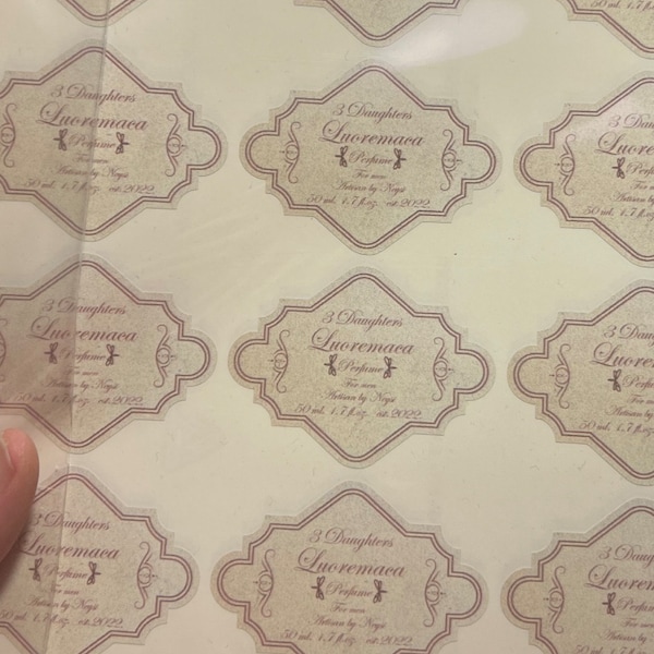 100 Pcs. VINTAGE LABEL STICKERS, Vintage Label Decals, Custom Text Logo ...