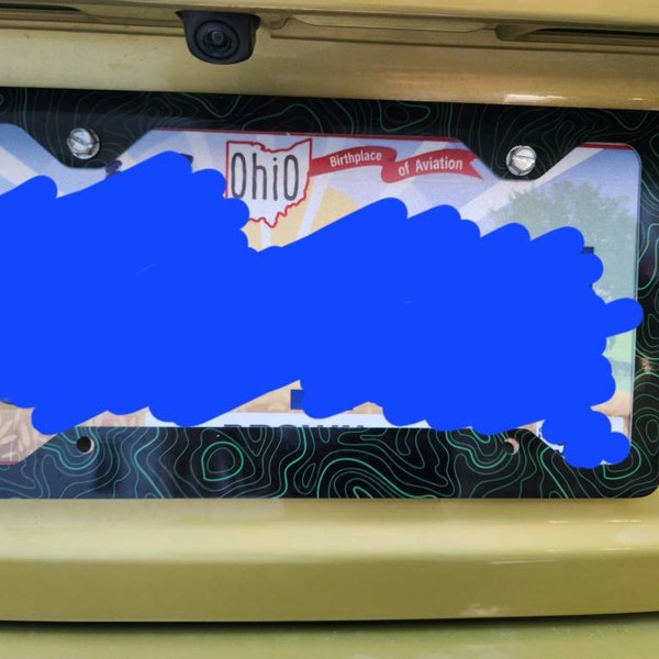 Topographic Map Metal License Plate Frame - Etsy