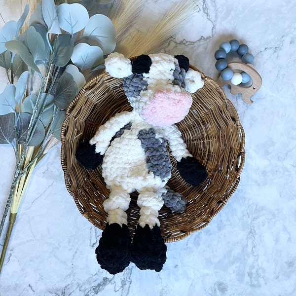 MINI Clemmie Cow Knotted Lovey Crochet Cow PATTERN - Etsy