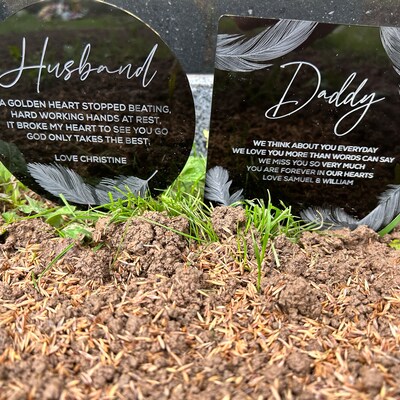 Grave Decoration for Cemetery Personalised Grave Ornament Marker Dad ...